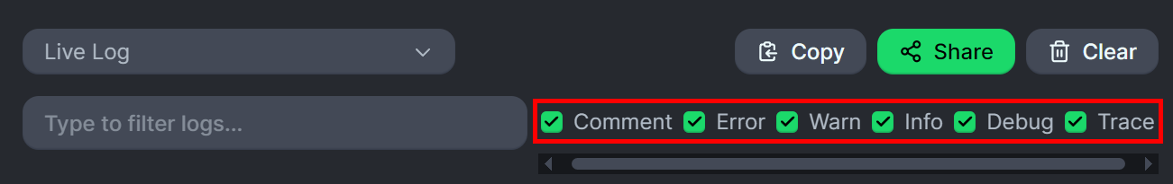 Sharing launcher logs