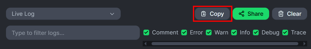 Sharing launcher logs